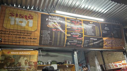 Carta del restaurante Sisig 101 - Pardo, Cebú