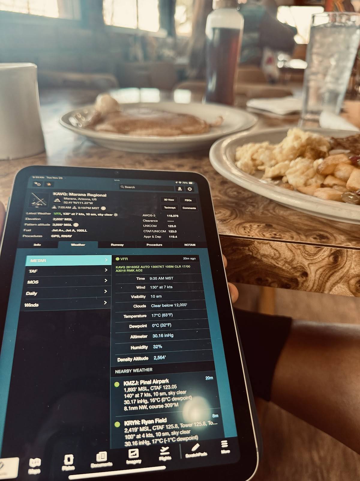 Menu at Sky Rider Cafe, Marana