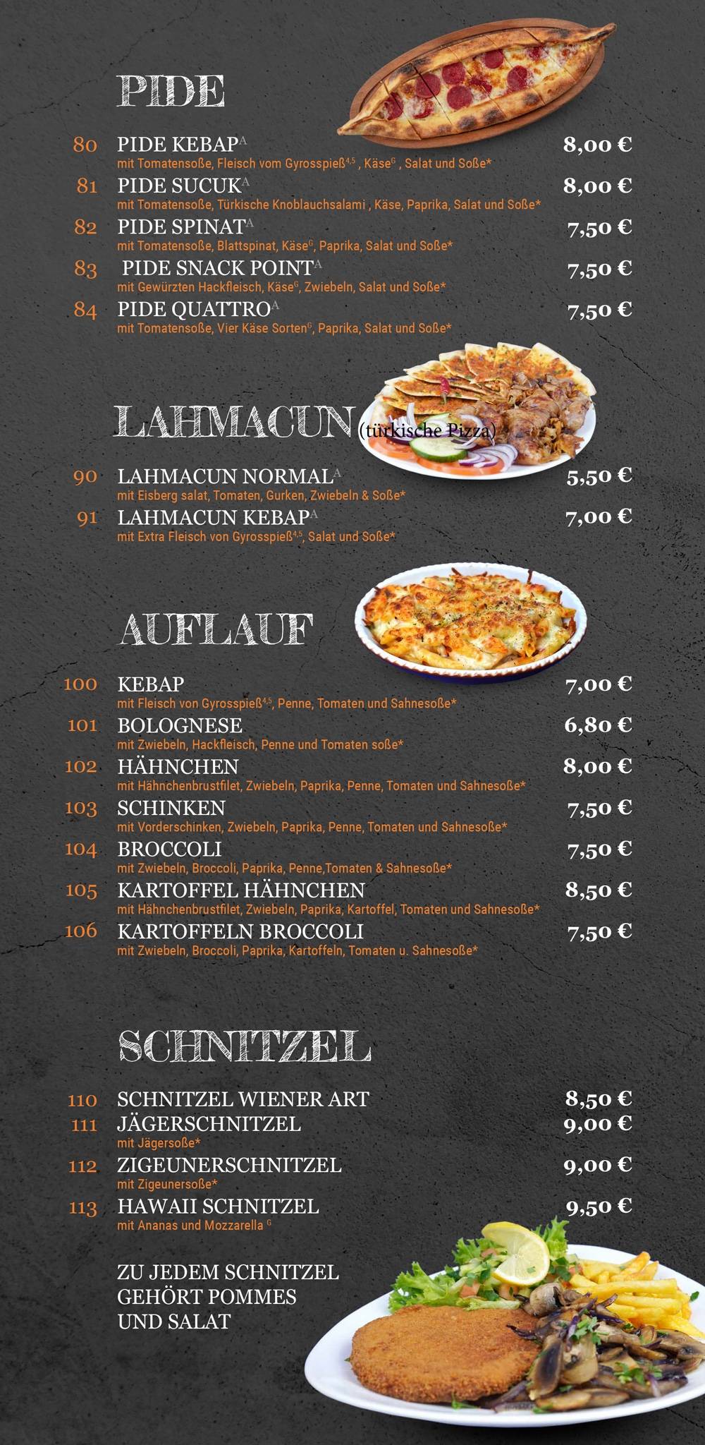 Speisekarte von Snack Point Kebap Haus restaurant, Großröhrsdorf