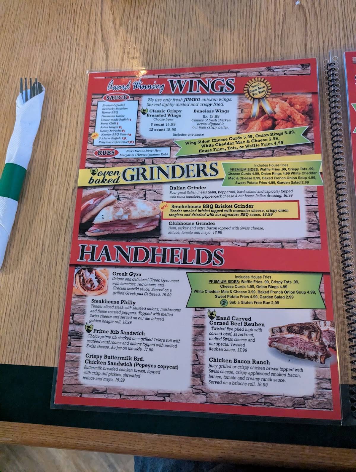 Menu at Solbergs Buck Inn Sports Bar & Grill, Escanaba