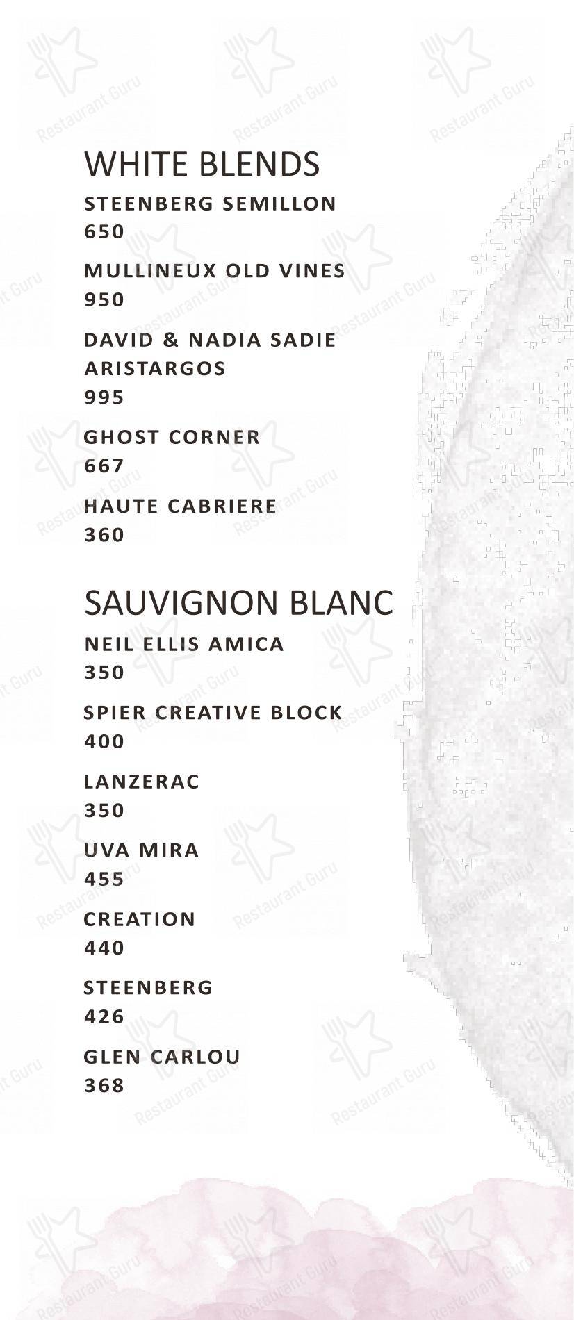 Menu at Solo Restaurant Sandton, Sandton