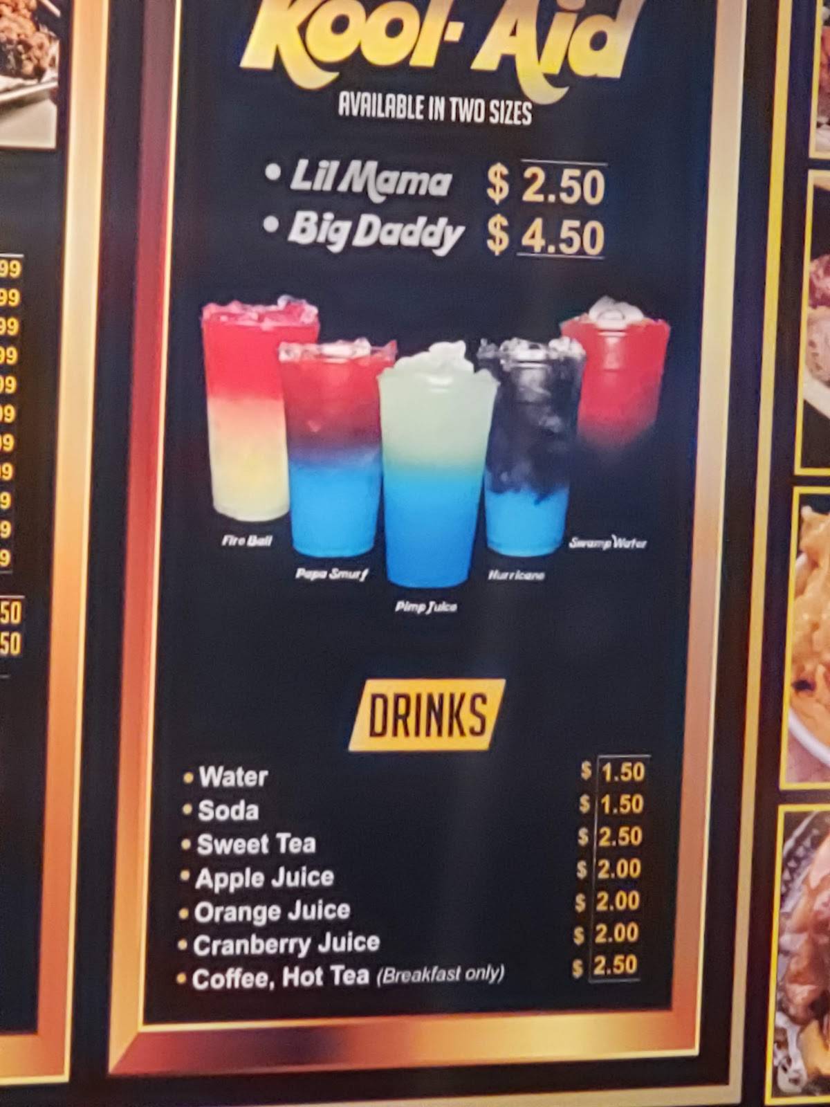 Menu at Soul Food Shack restaurant, Gardena