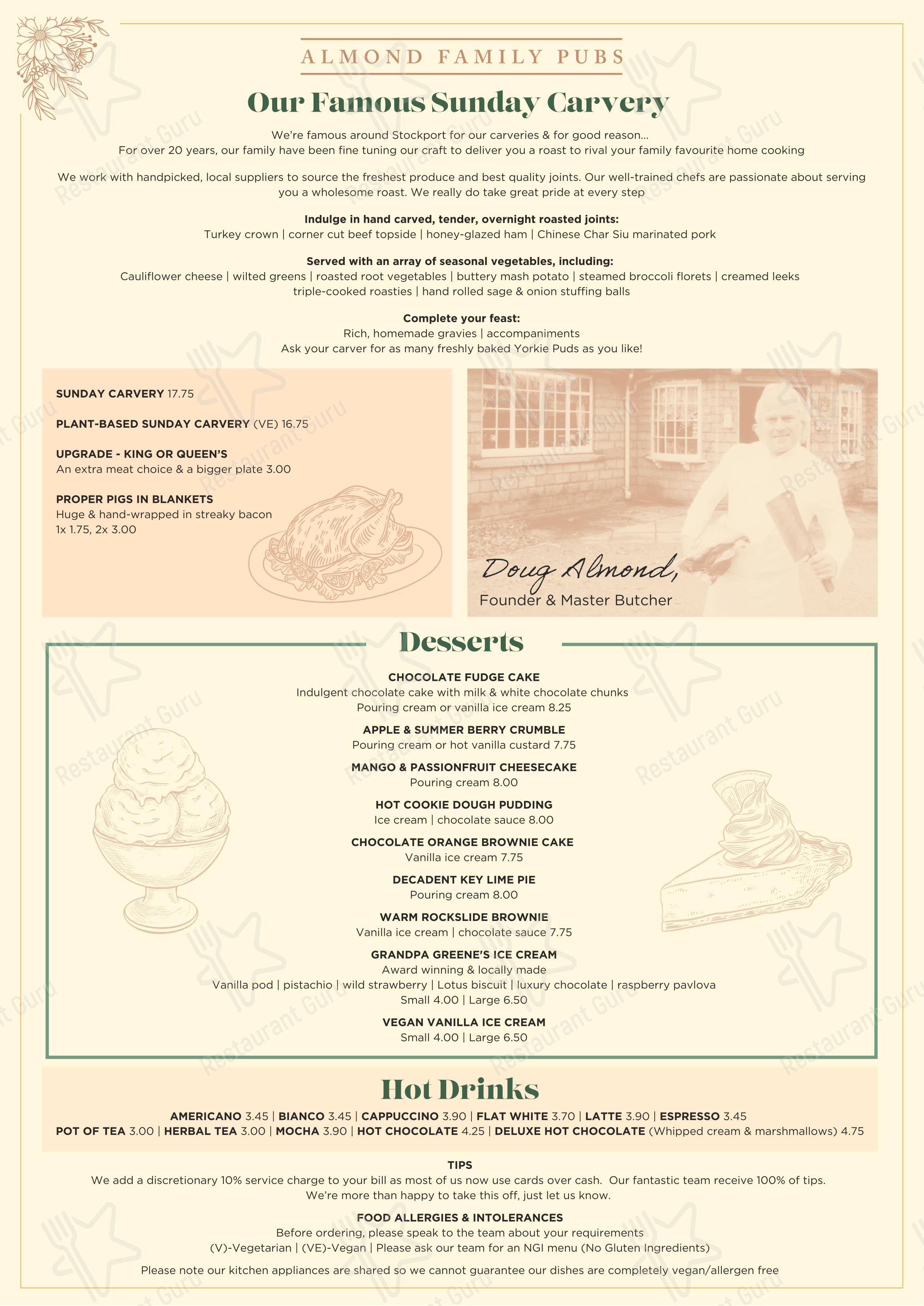 Menu at Spread Eagle pub & bar, Romiley, Hatherlow
