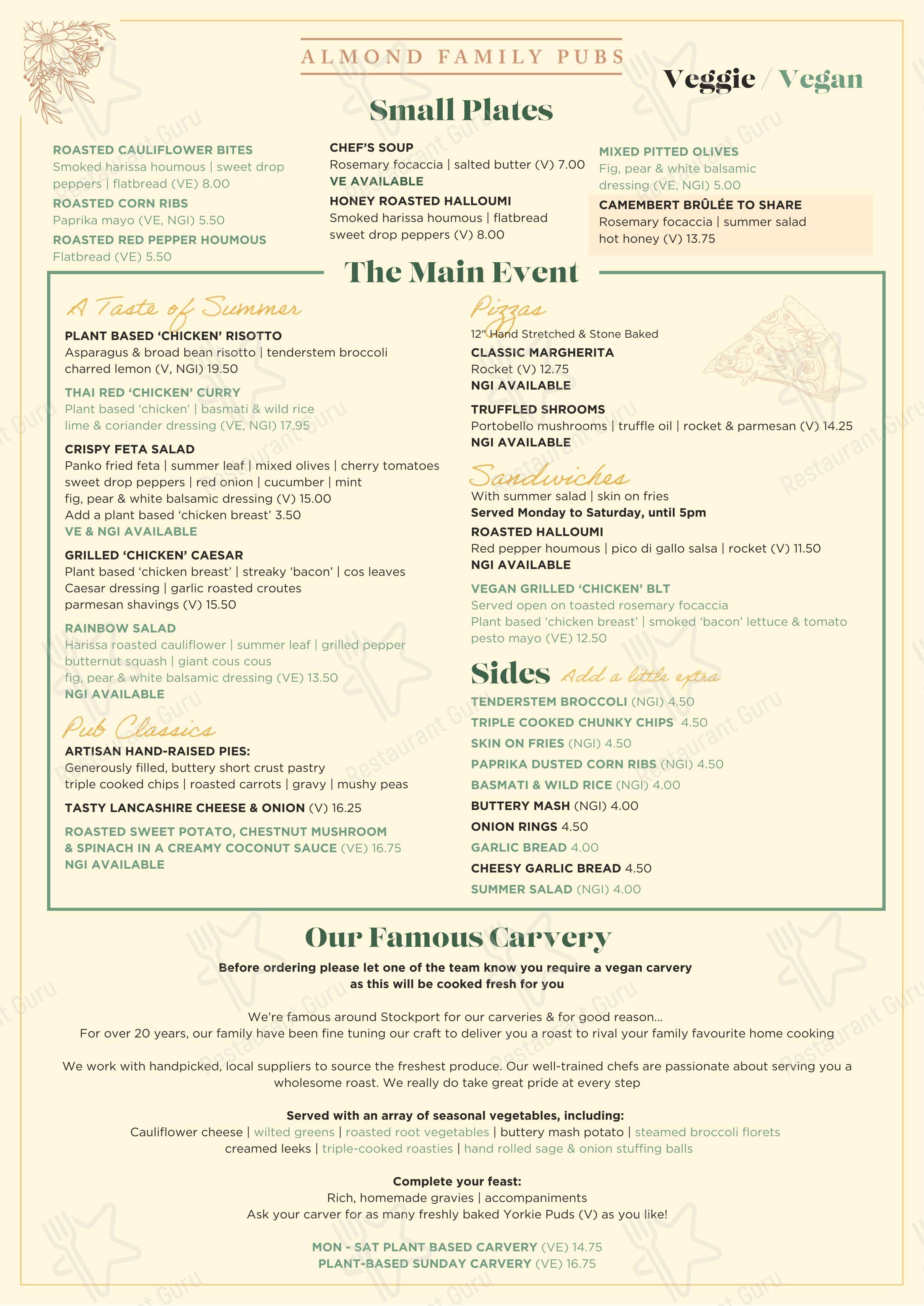 Menu at Spread Eagle pub & bar, Romiley, Hatherlow