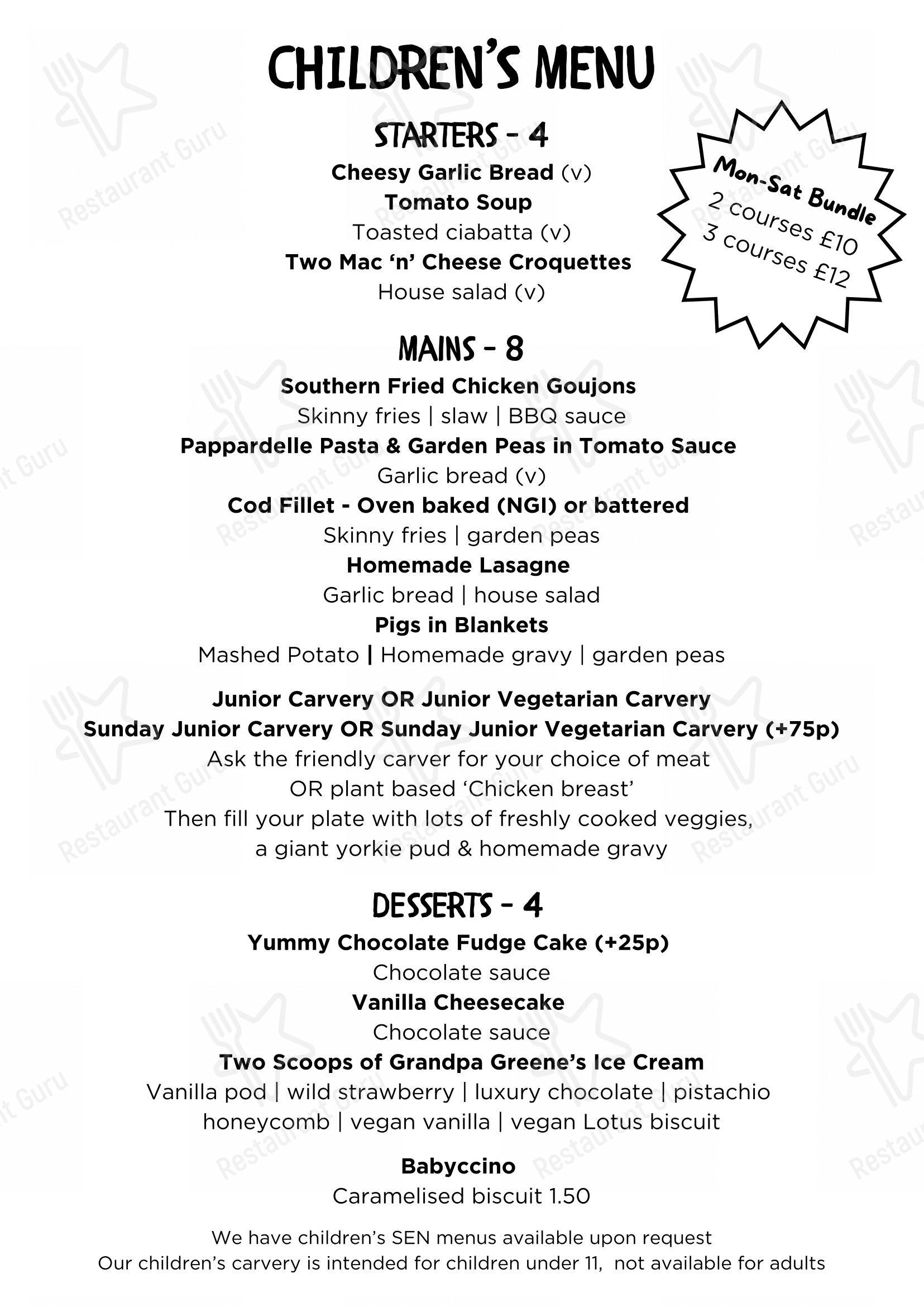 Menu at Spread Eagle pub & bar, Romiley, Hatherlow