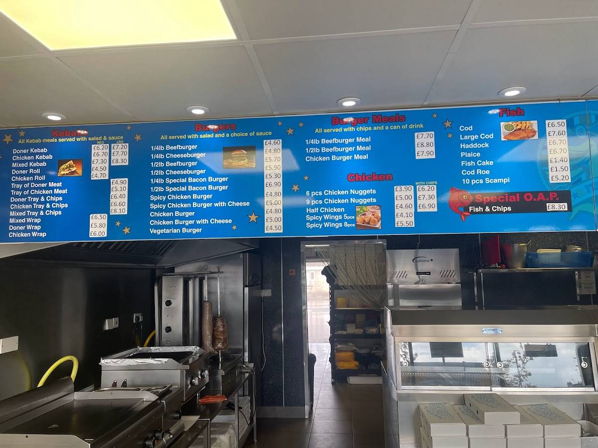 Menu at Star Fish Bar, Taunton, Unit 3
