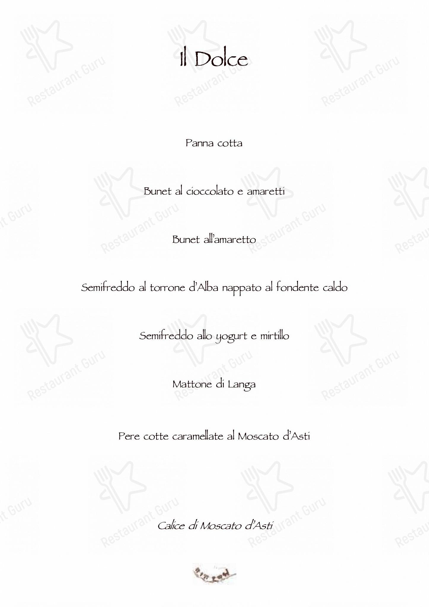 Carta de Ristorante Stazione, Santo Stefano Belbo
