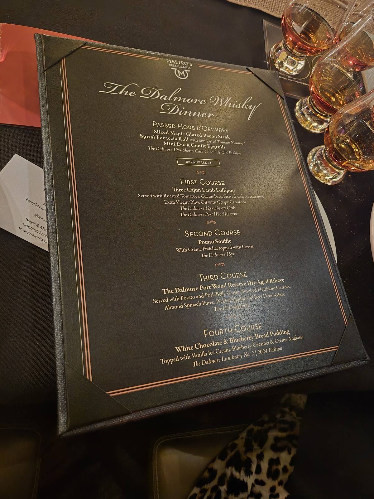 Menu at Mastro's Ocean Club, Newport Beach