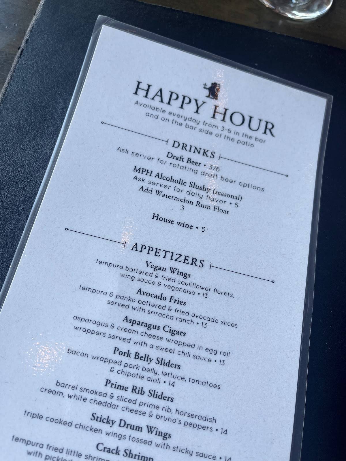 Menu at Midgley's Public House, Stockton