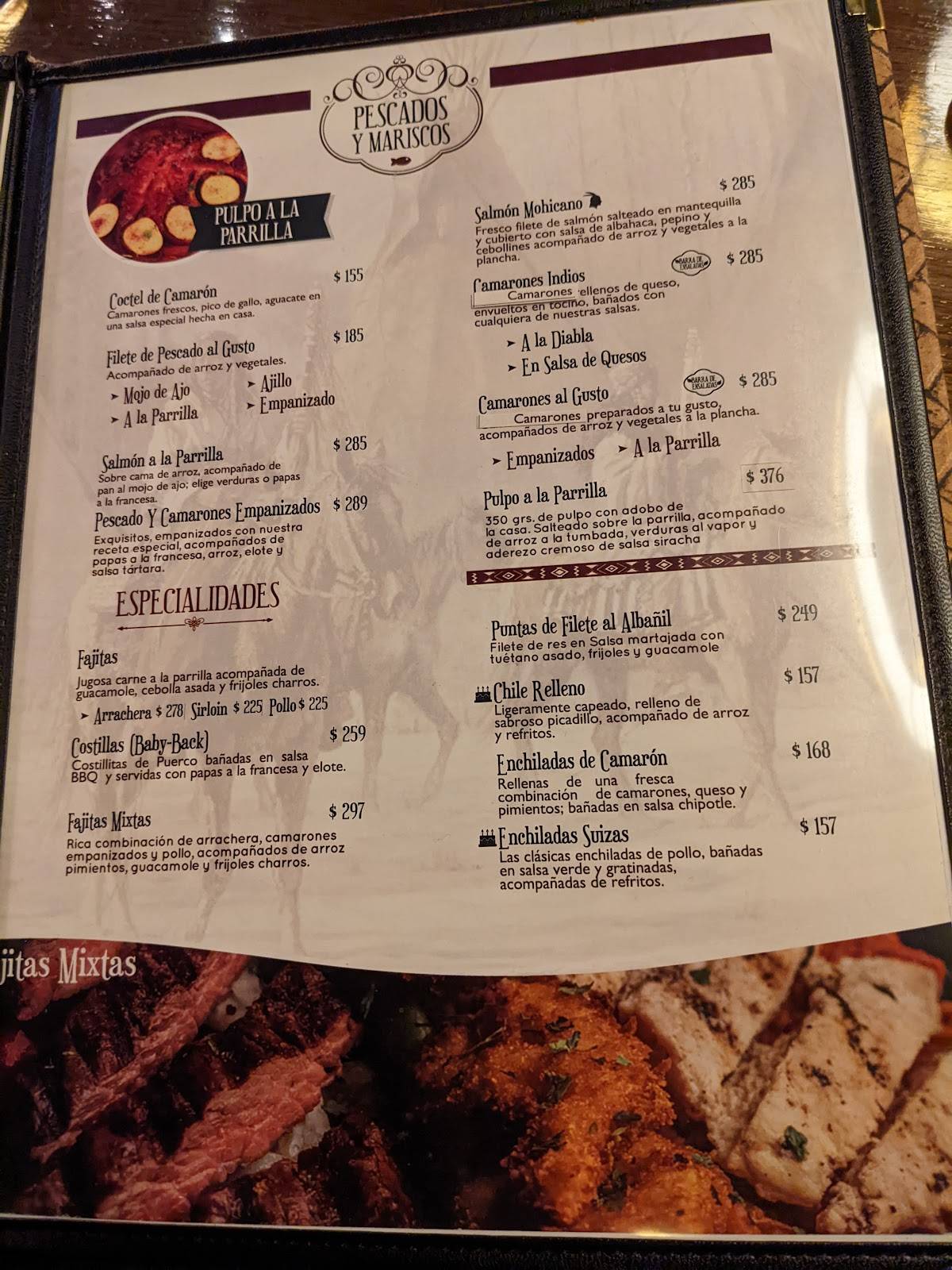 Carta de Tierra Santa Restaurante, Monclova, Washington 33-A
