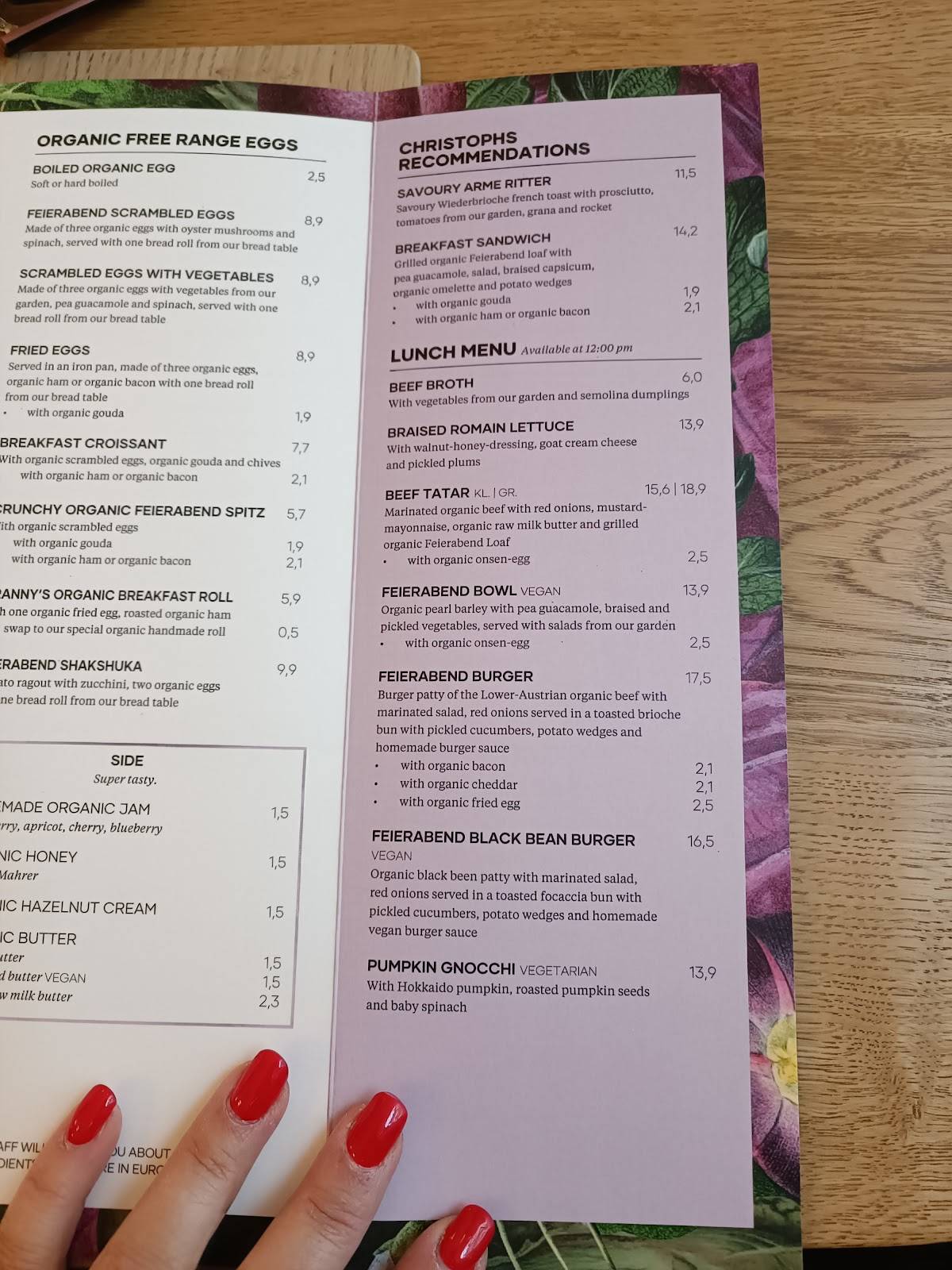 Speisekarte von Ströck - Feierabend Burggasse restaurant, Wien