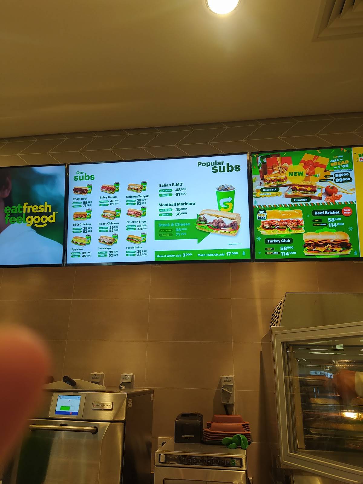Menu at Subway - Stasiun KCIC Halim restaurant, East Jakarta
