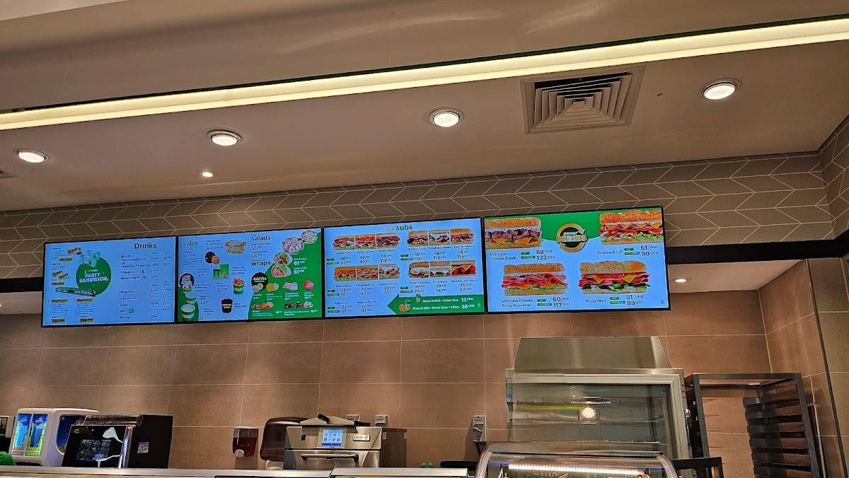 Menu at Subway - Stasiun KCIC Halim restaurant, East Jakarta