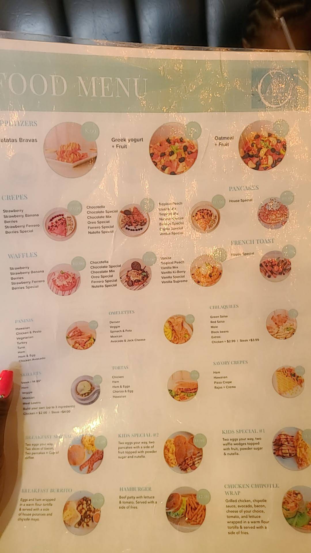 Menu at Sugar Milk Cafe, Naperville