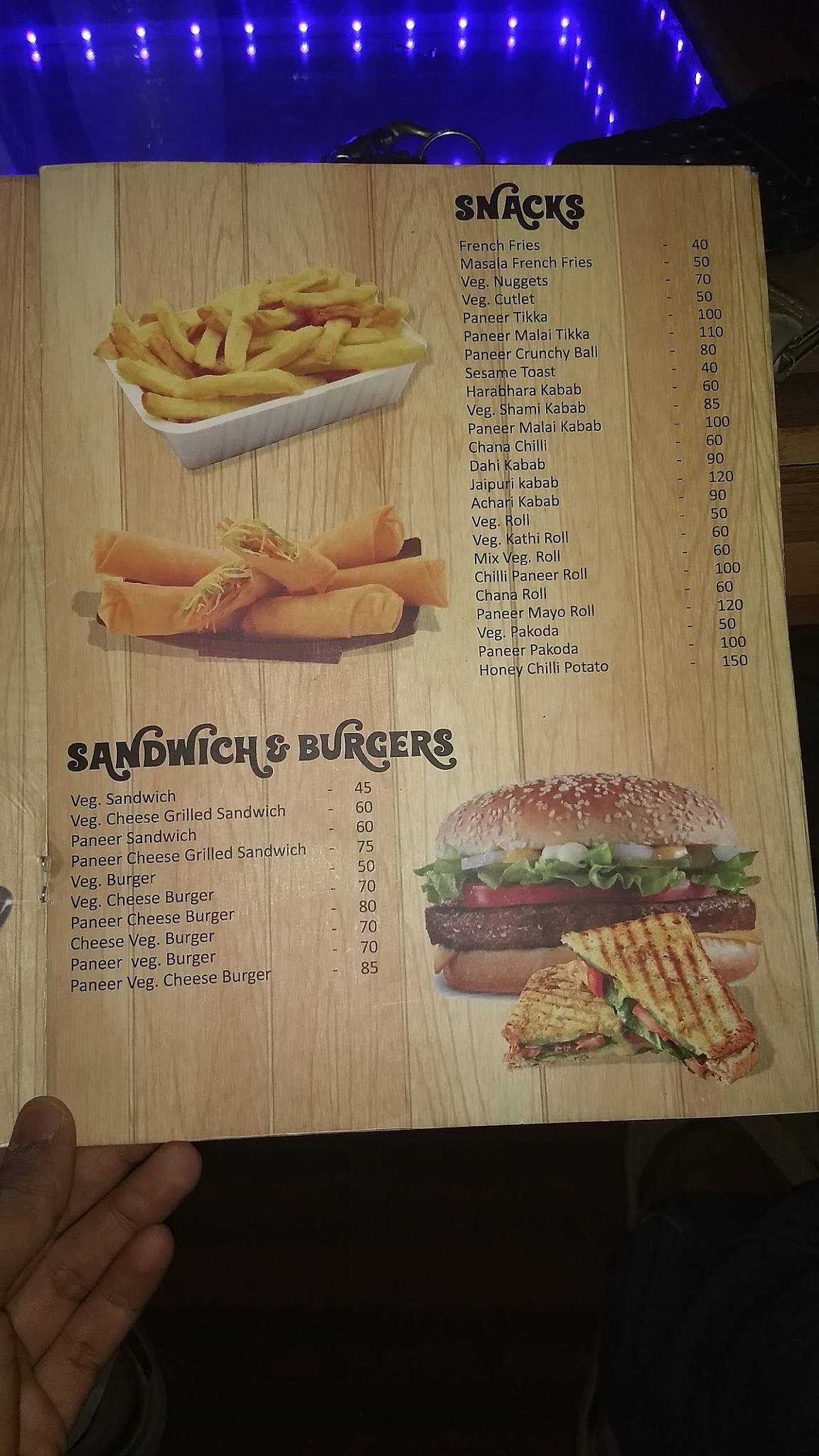 Menu at Sukoon Cafe, Bhopal