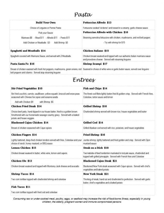 Menu at Sunshine Café restaurant, Desert Hot Springs, Palm Dr