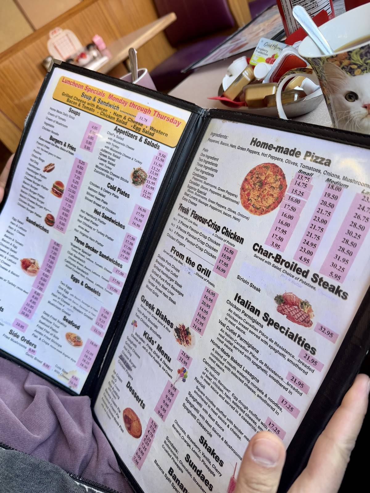 Menu at Superior Restaurant, Mississippi Mills