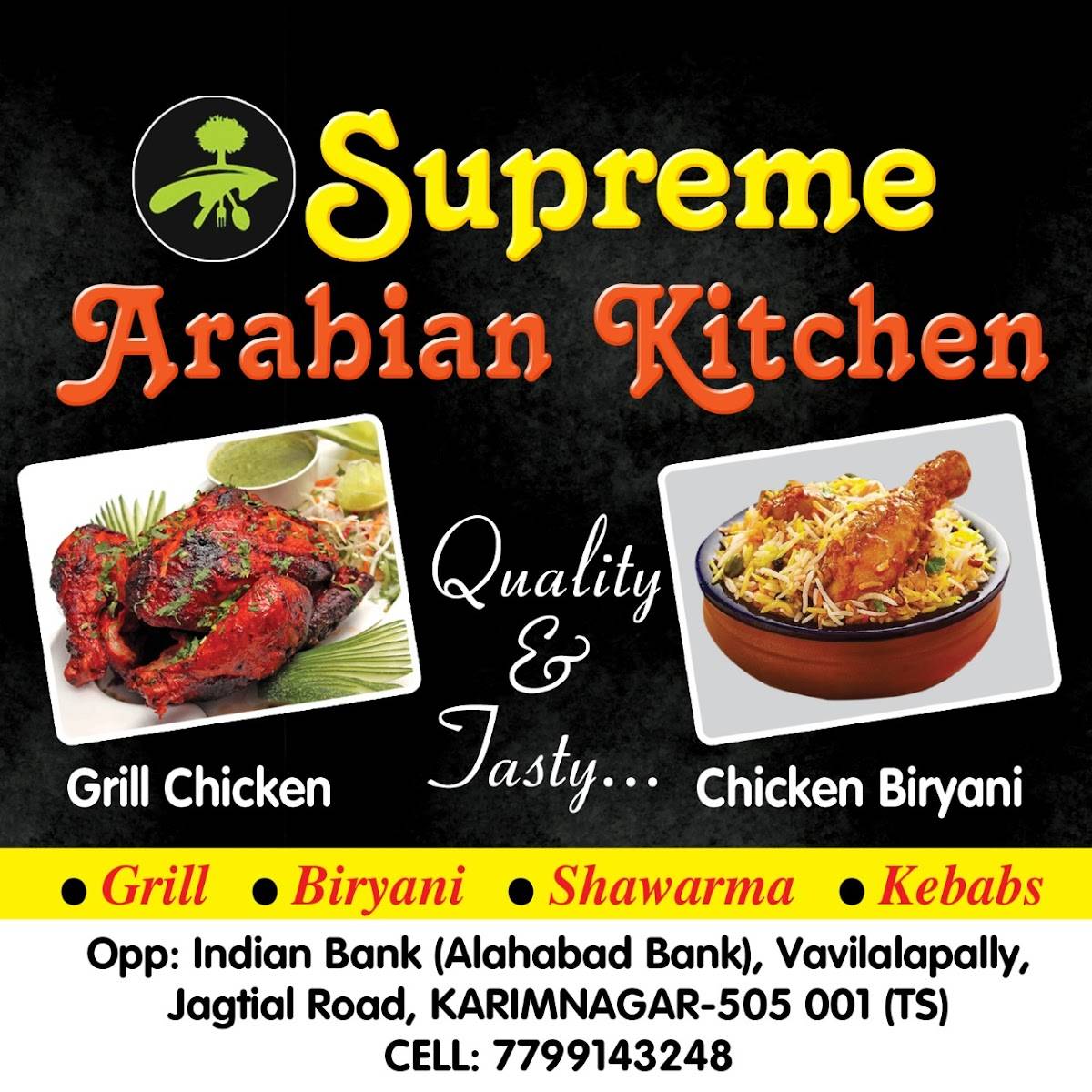 Menu at Supreme Arabian Kitchen, Karimnagar