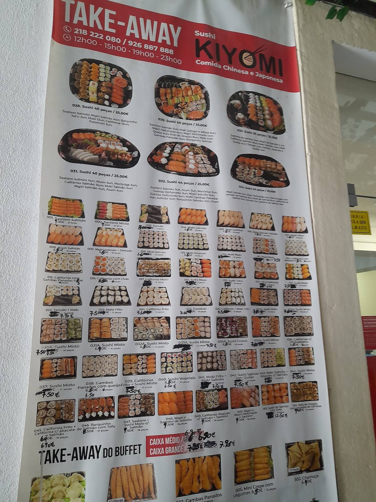 Menu em Sushi Kiyomi - Restaurante Japonês, Lisboa