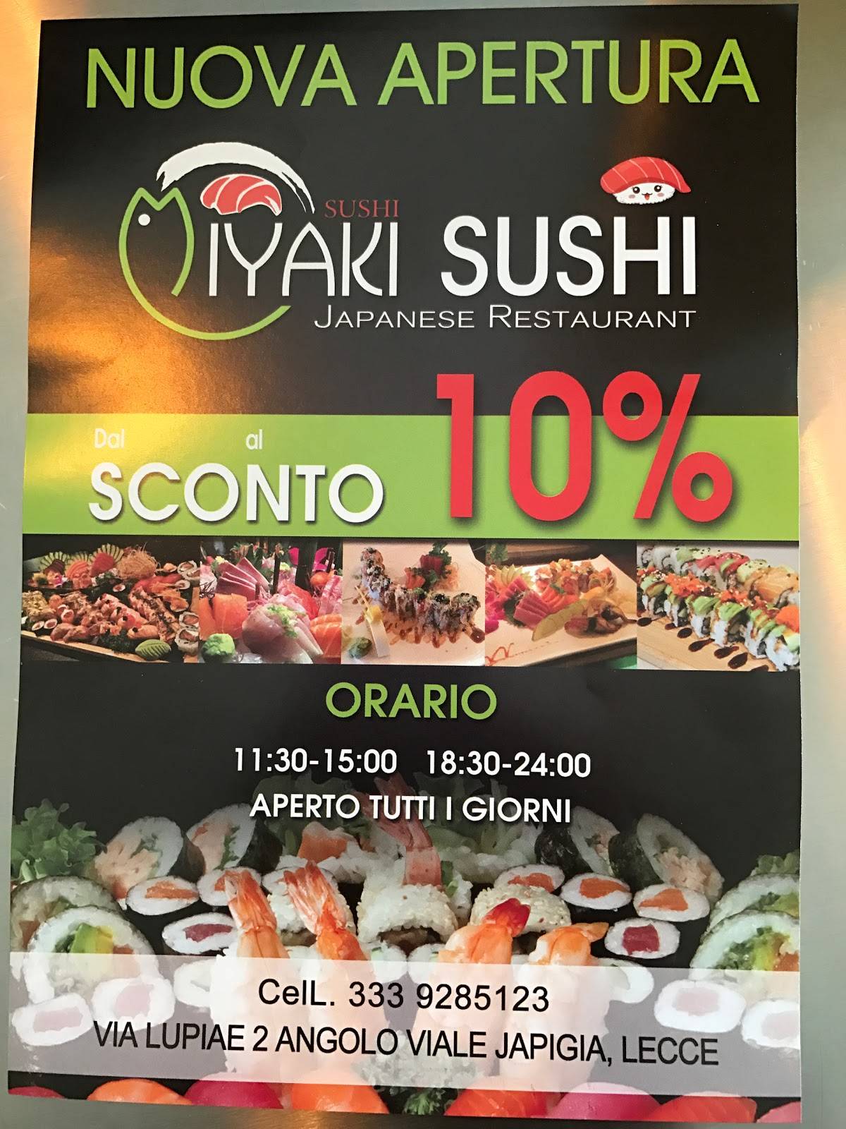 Speisekarte von Sushi Miyaki restaurant, Lecce