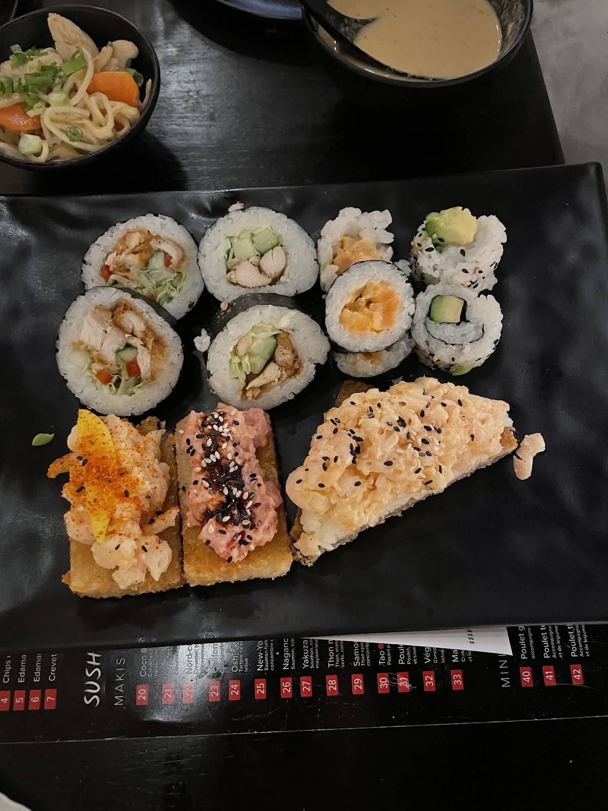 Carta del restaurante Sushi X Pyramide, Quebec