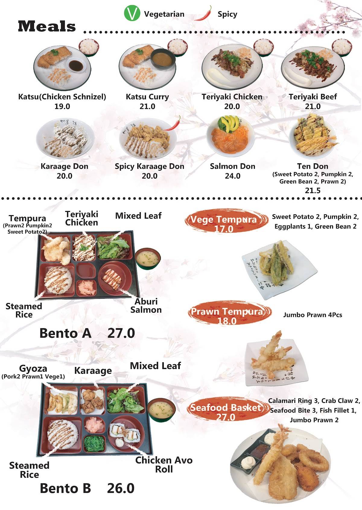 Menu at Sushi raft restaurant, Trinity Beach