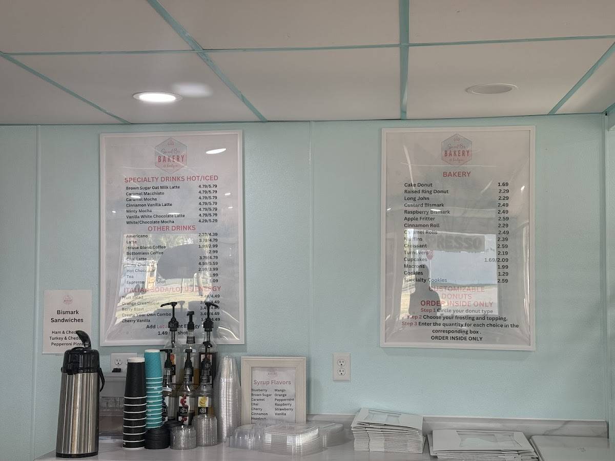 Menu at Sweet B's Bakery & Boutique, Baldwin