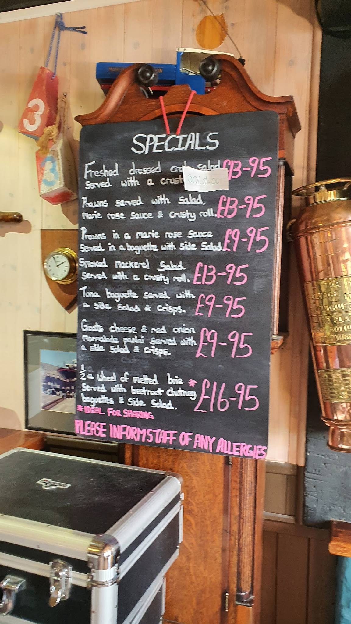 Menu at Tŷ Coch Inn pub & bar, Morfa Nefyn