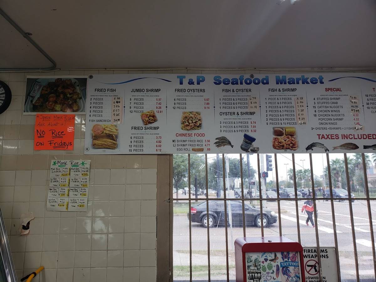 Menu at T.P. Seafood restaurant, Houston