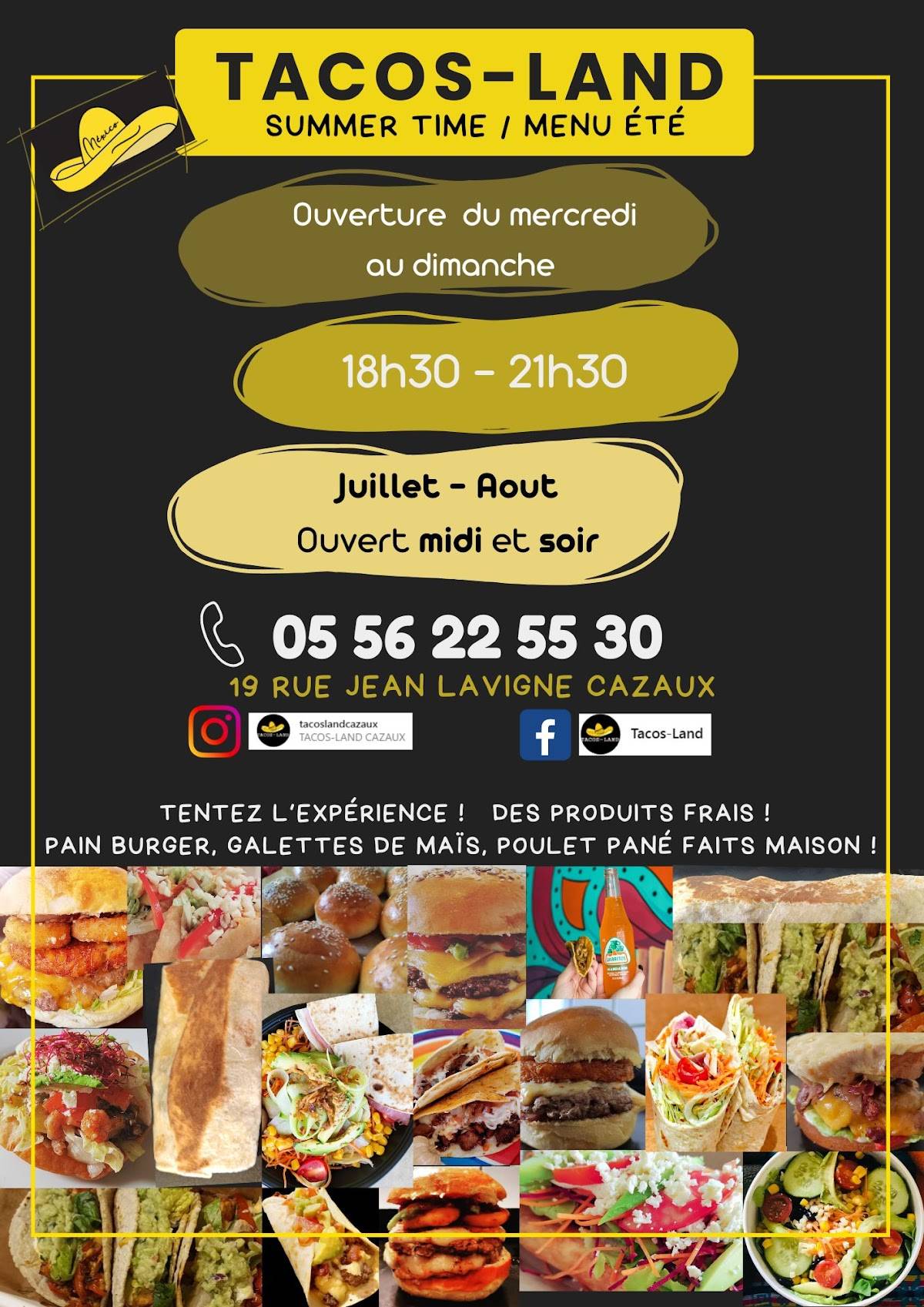 Menu au TACOS-LAND CAZAUX restaurant, La Teste-de-Buch