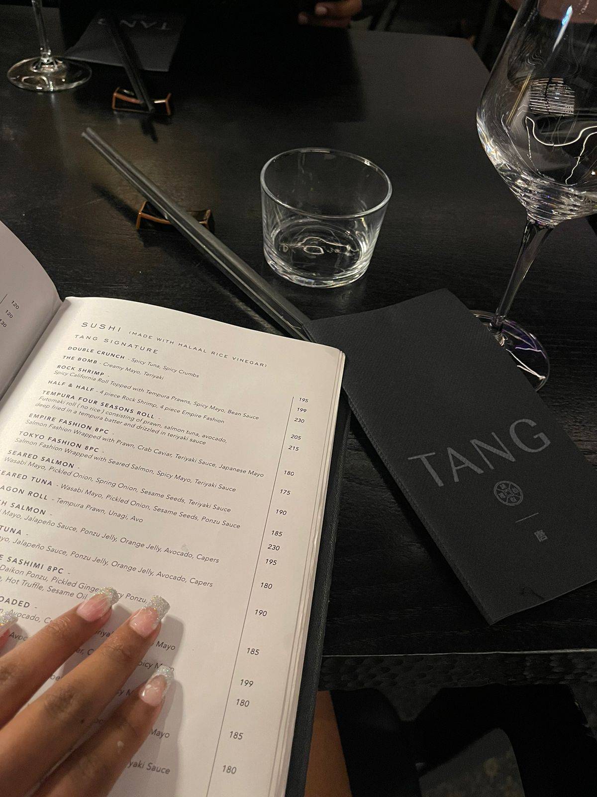 Menu at TANG Asian Luxury Restaurant & Bar, Sandton