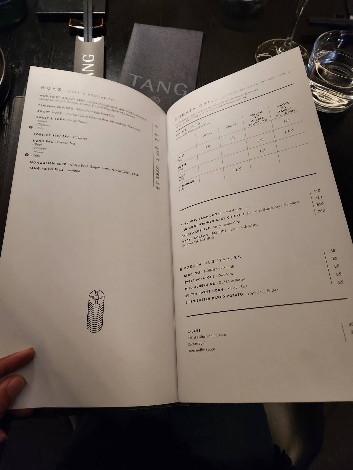 Menu at TANG Asian Luxury Restaurant & Bar, Sandton