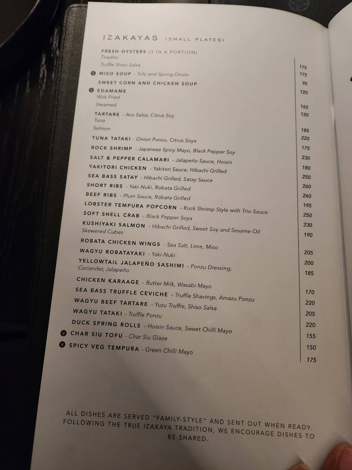 Menu at TANG Asian Luxury Restaurant & Bar, Sandton