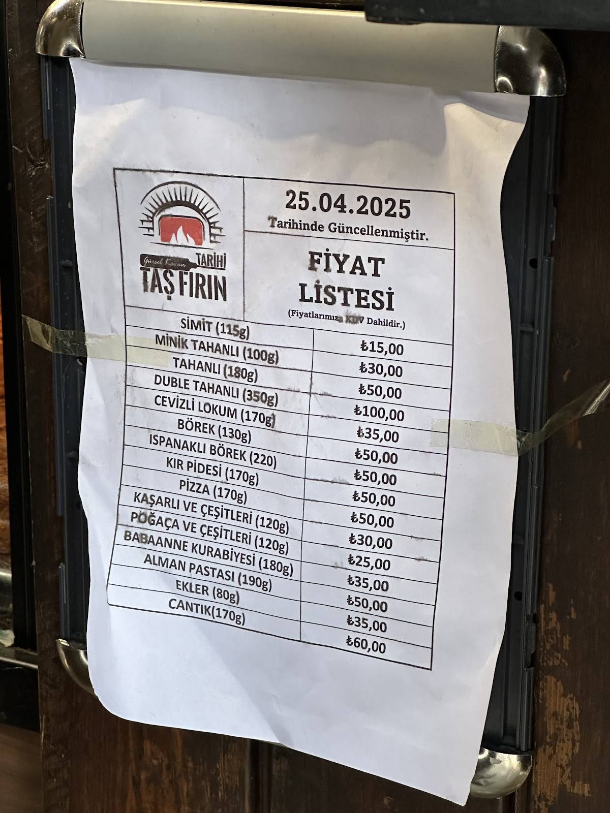 Carta de TARİHİ TAŞ FIRIN GÜRSEL KAVAN, Bursa