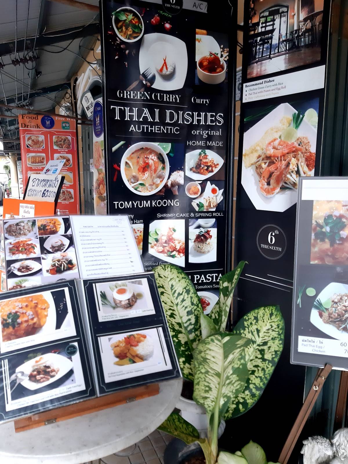 Menu at THE SIXTH 6th restaurant, Bangkok