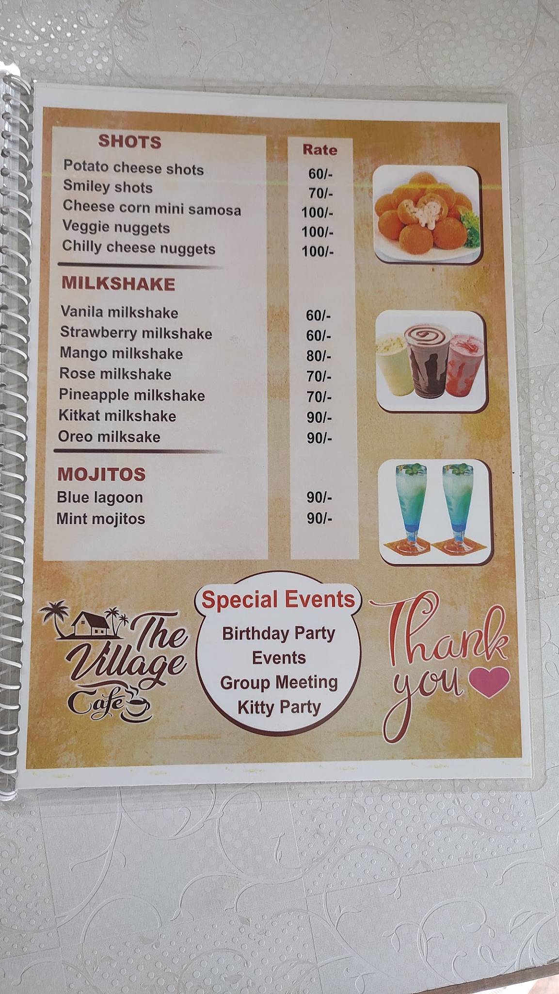 Menu at THE VILLAGE CAFE, Lasalgaon