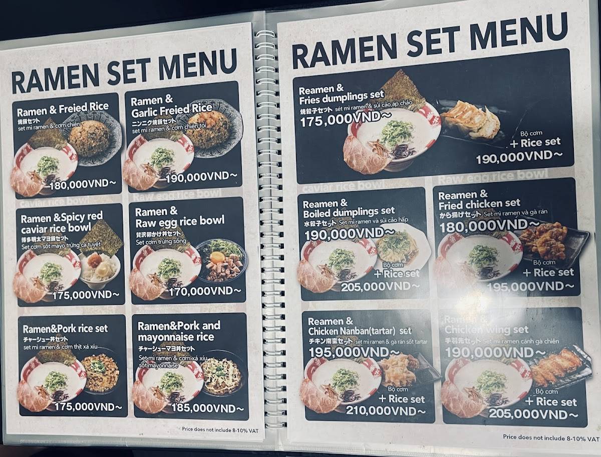 Menu at TONKOTSU RAMEN ICHIBANKEN - Thao Dien restaurant, Ho Chi Minh City