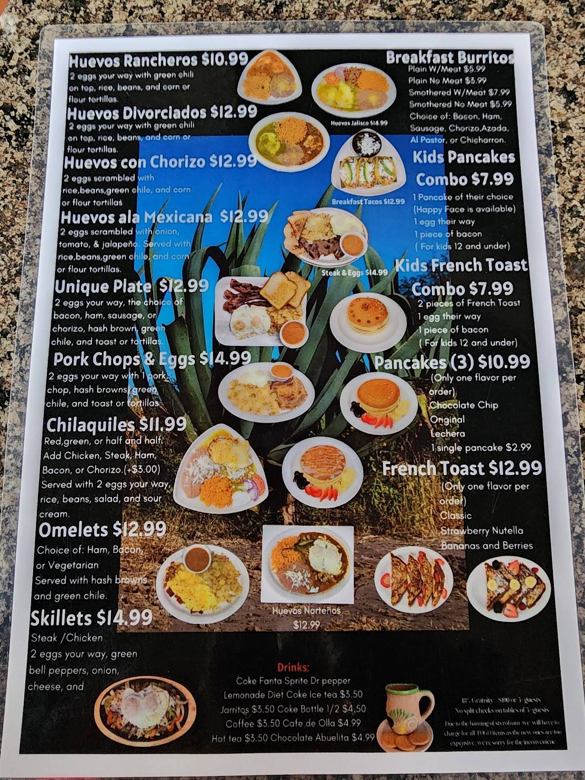 Menu at Taco Unico pub & bar, Lakewood, S Sheridan Blvd