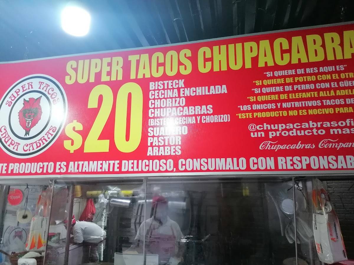Carta del restaurante Tacos Chupacabras, Ciudad del México, Av. Río ...