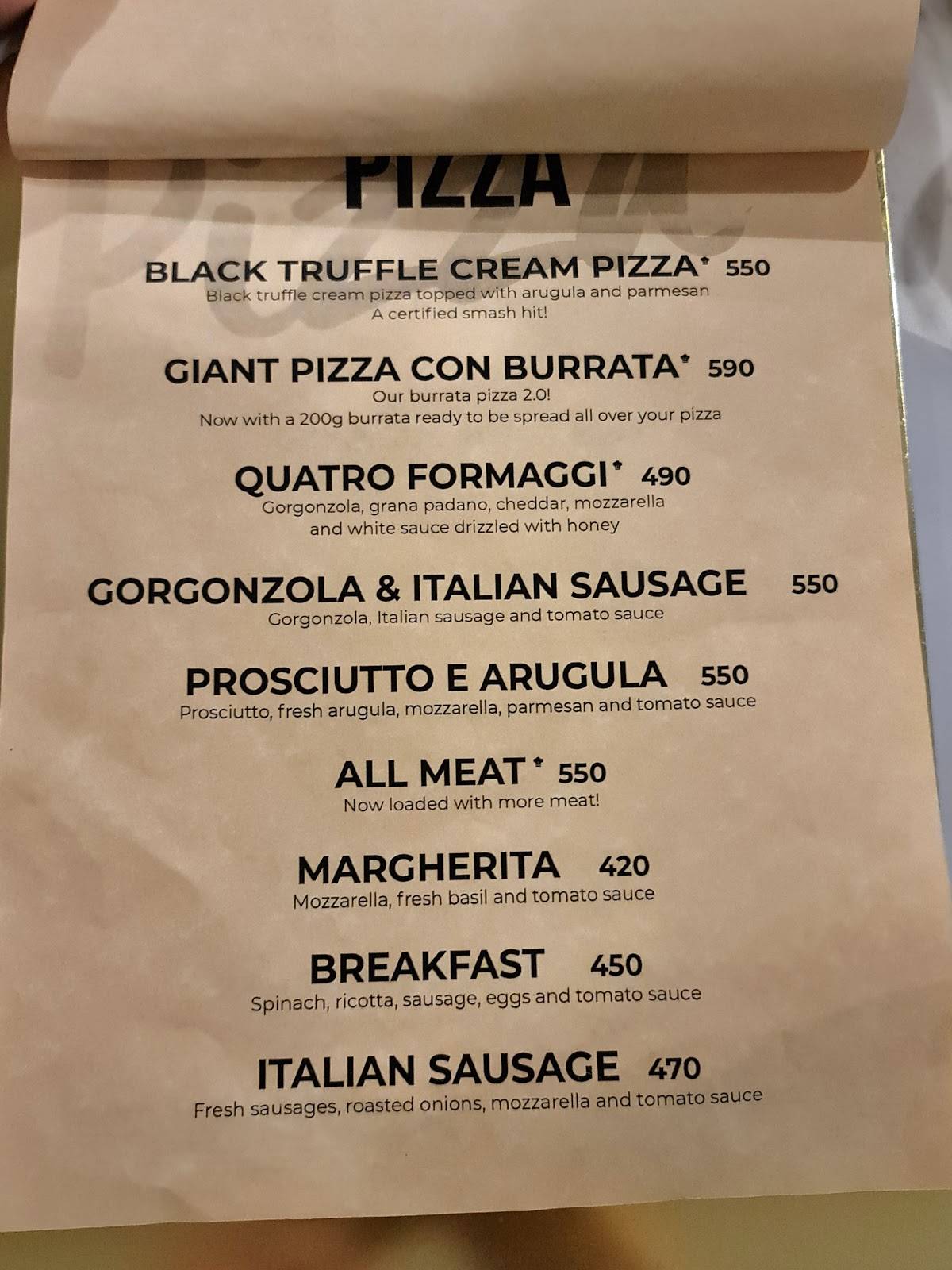 Menu at 205 BGC restaurant, Taguig