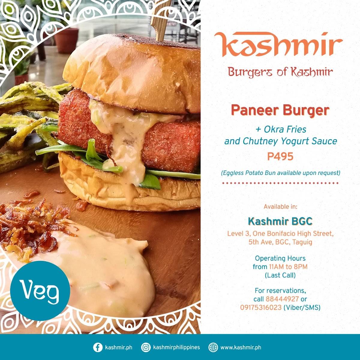 Menu at Kashmir BGC restaurant, Taguig