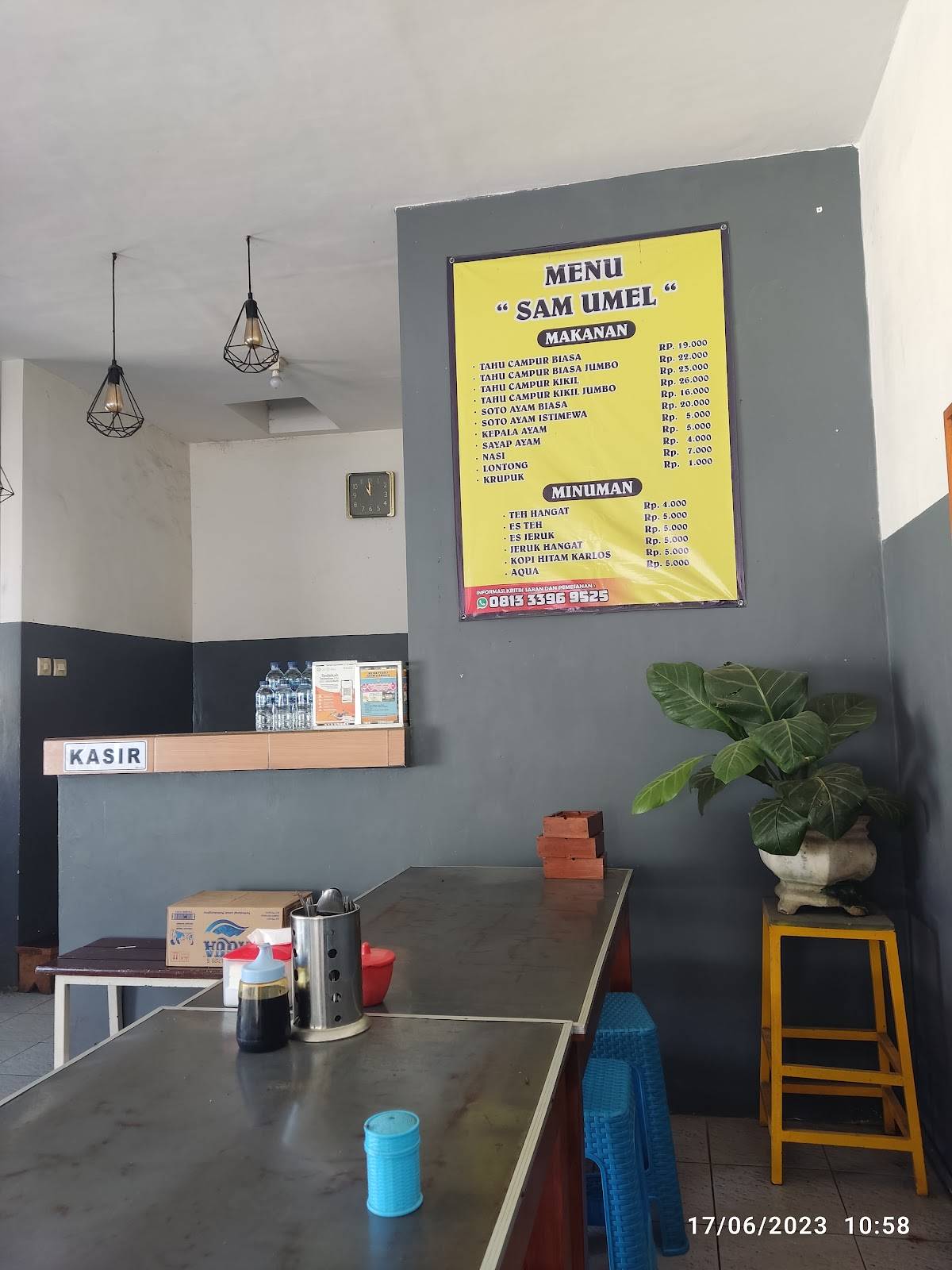 Menu at Tahu Campur & Soto Ayam "SAM UMEL" restaurant, Ngijo