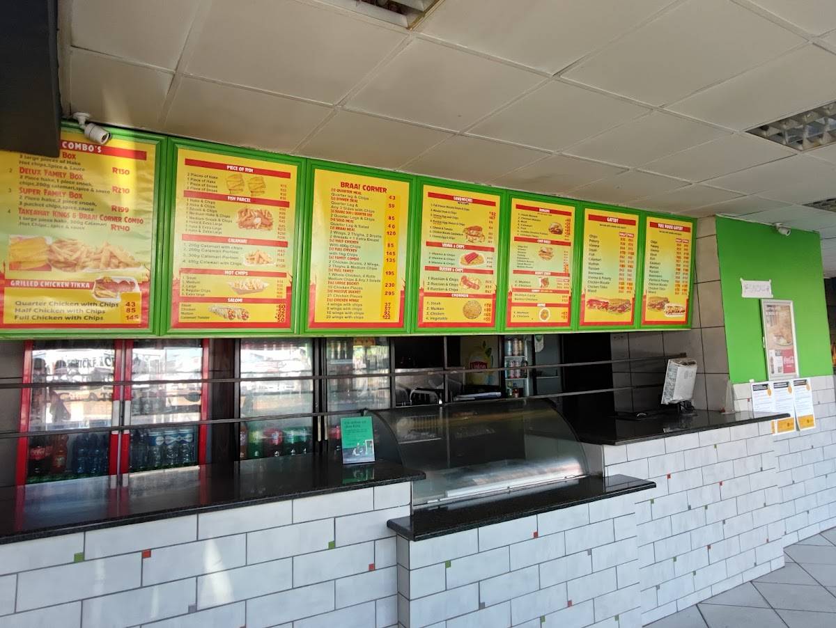 Menu au Takeaways king and braai corner restaurant, Le Cap