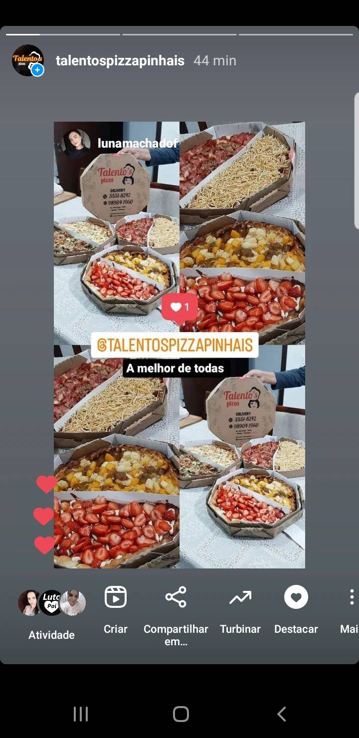 Menu em Talentos Pizza Pinhais restaurante, Pinhais