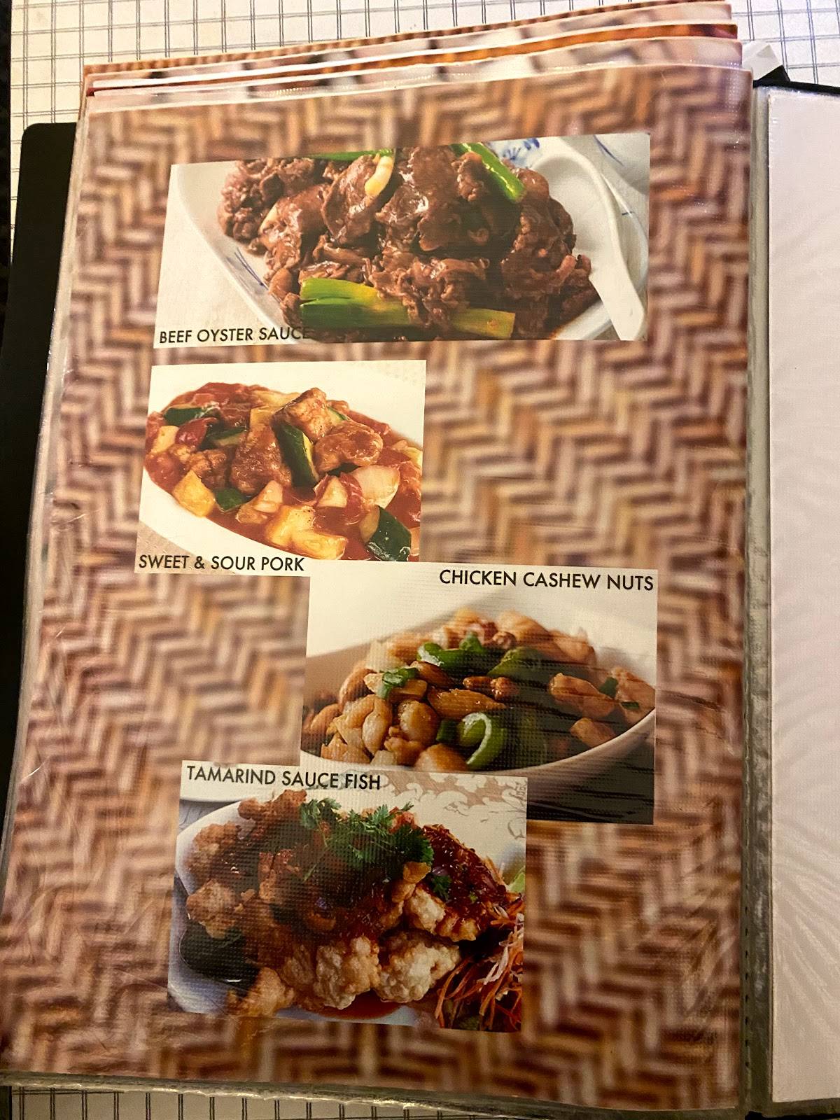 Menu at Tanti's Restaurant, Geraldton