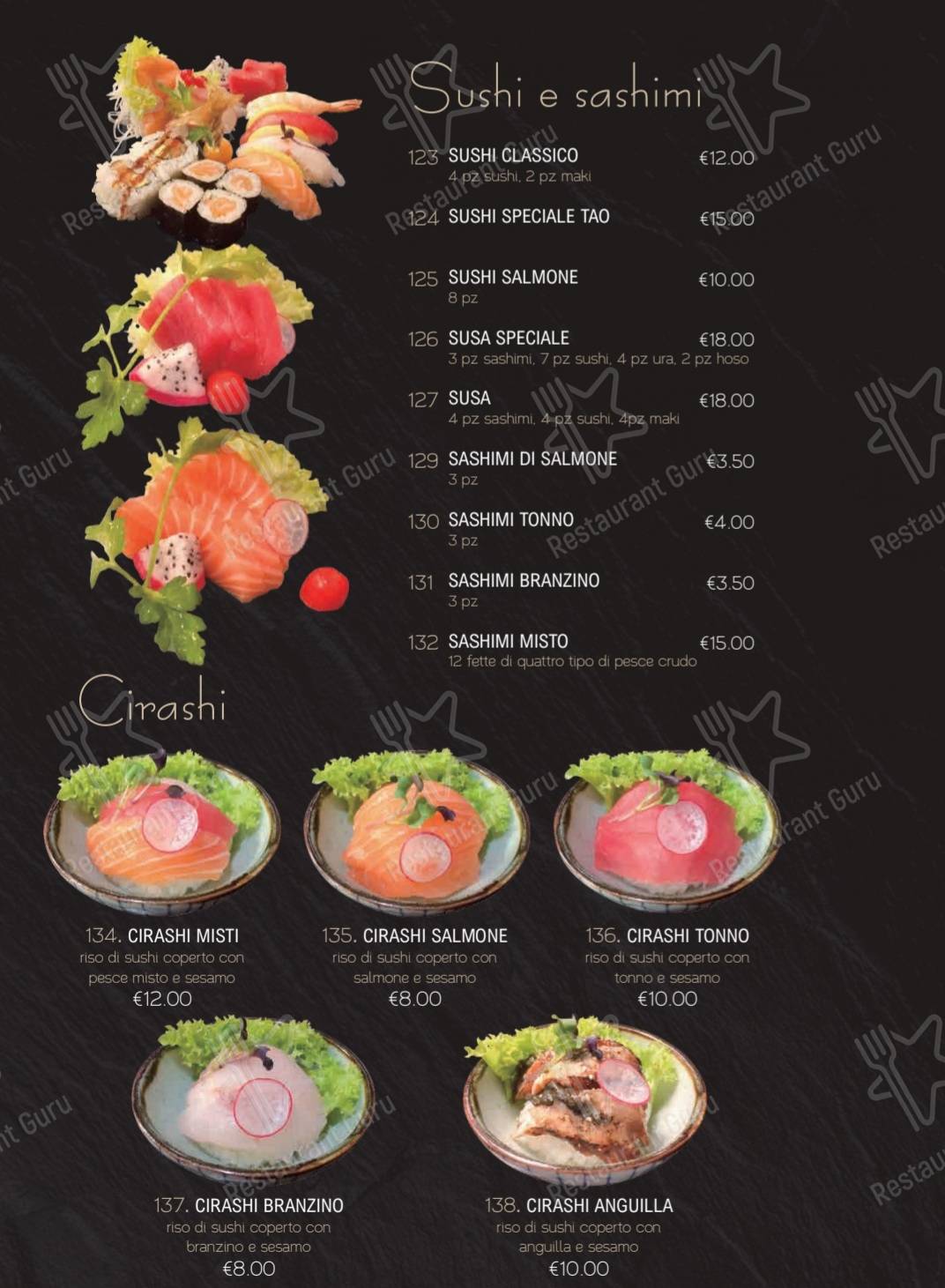 Menu at Tao - Dusit Thani restaurant, New Cairo City