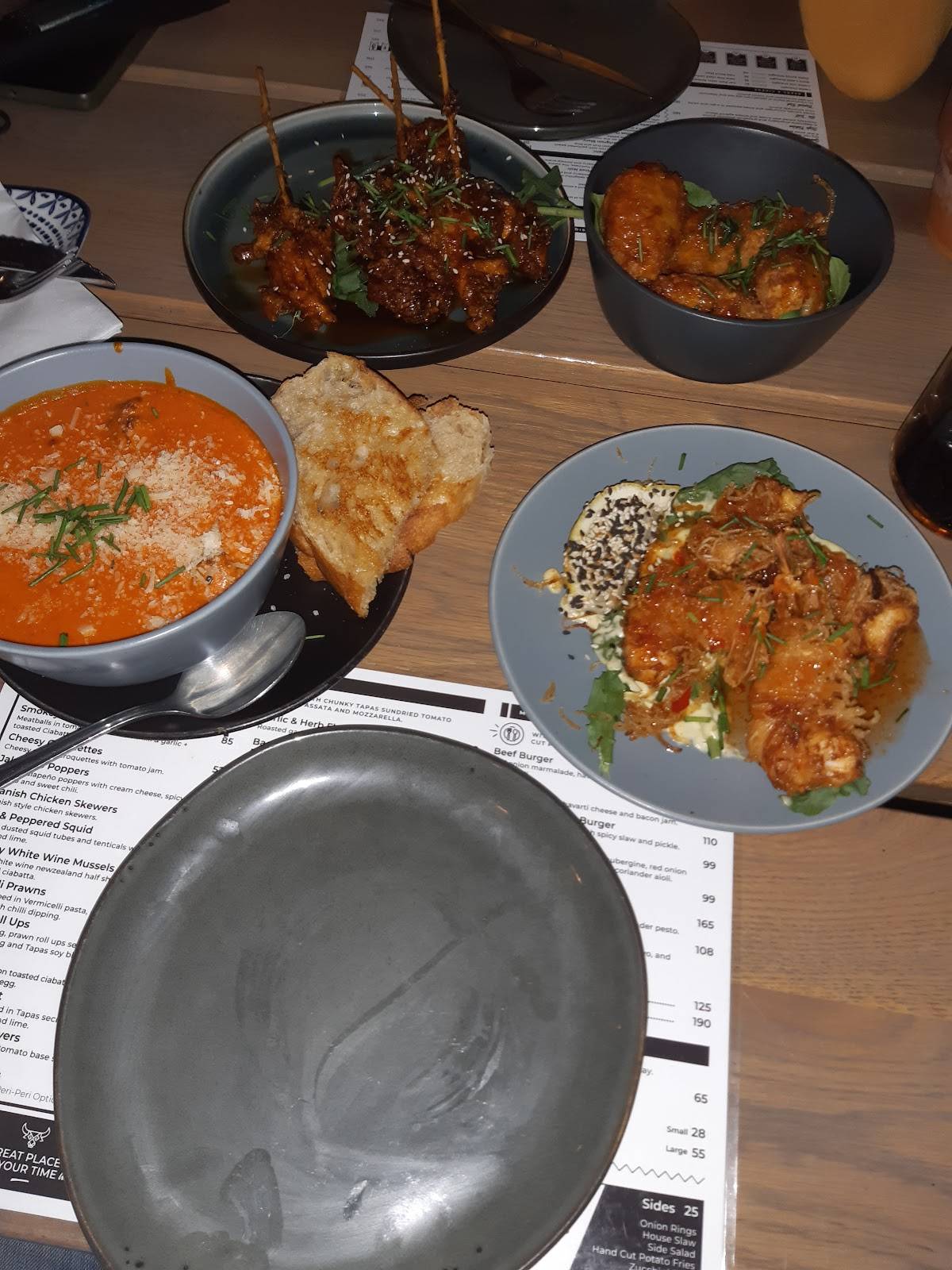 Menu at Tapas Bar and Restaurant, Port Elizabeth
