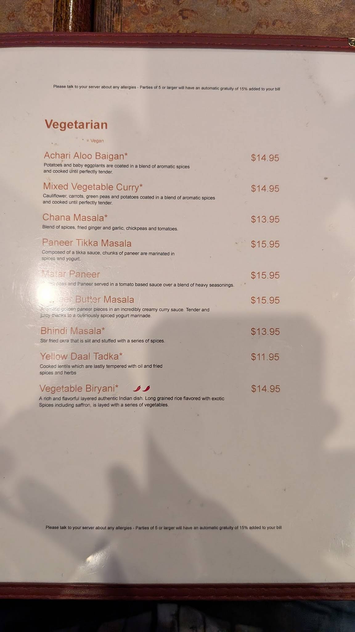Menu at Taste of India Bar & Grill, Texarkana, St Michael Dr