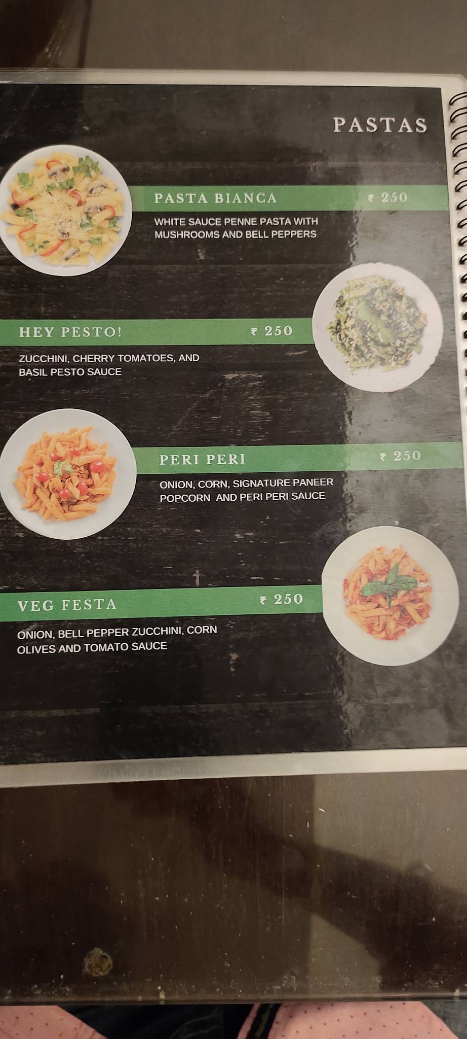 Menu at Taste of Italy, Chennai