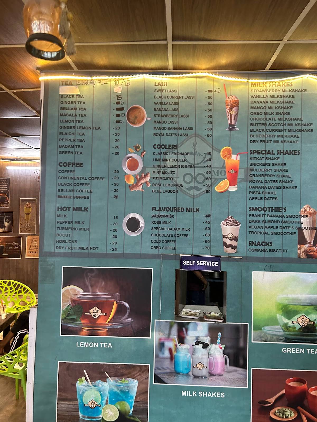 Menu at Tea&more, Hyderabad
